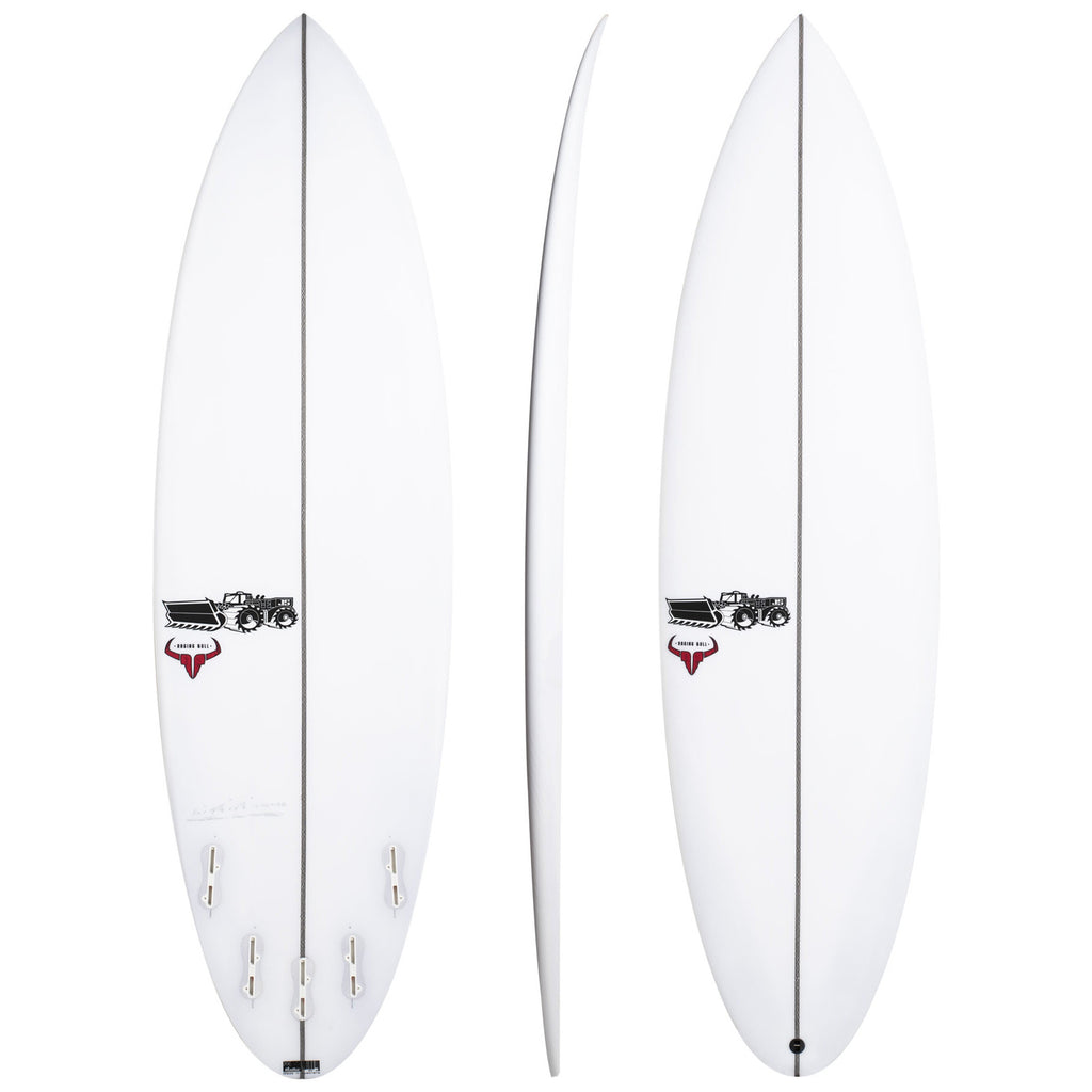 Raging Bull 5'11" x 19 1/2" X 2 9/16" - 31.30L, Round, 5x FCS 2 Fin Bo ...